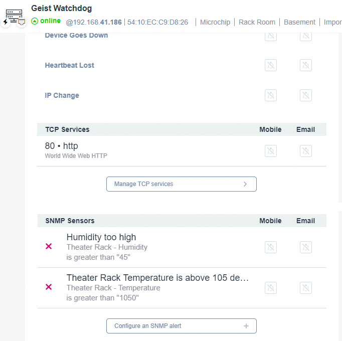 SNMP Monitoring | Domotz
