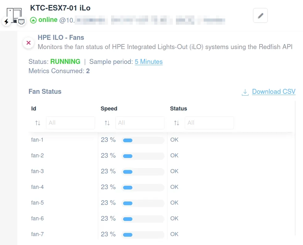 HPE iLO Monitoring Software - Domotz