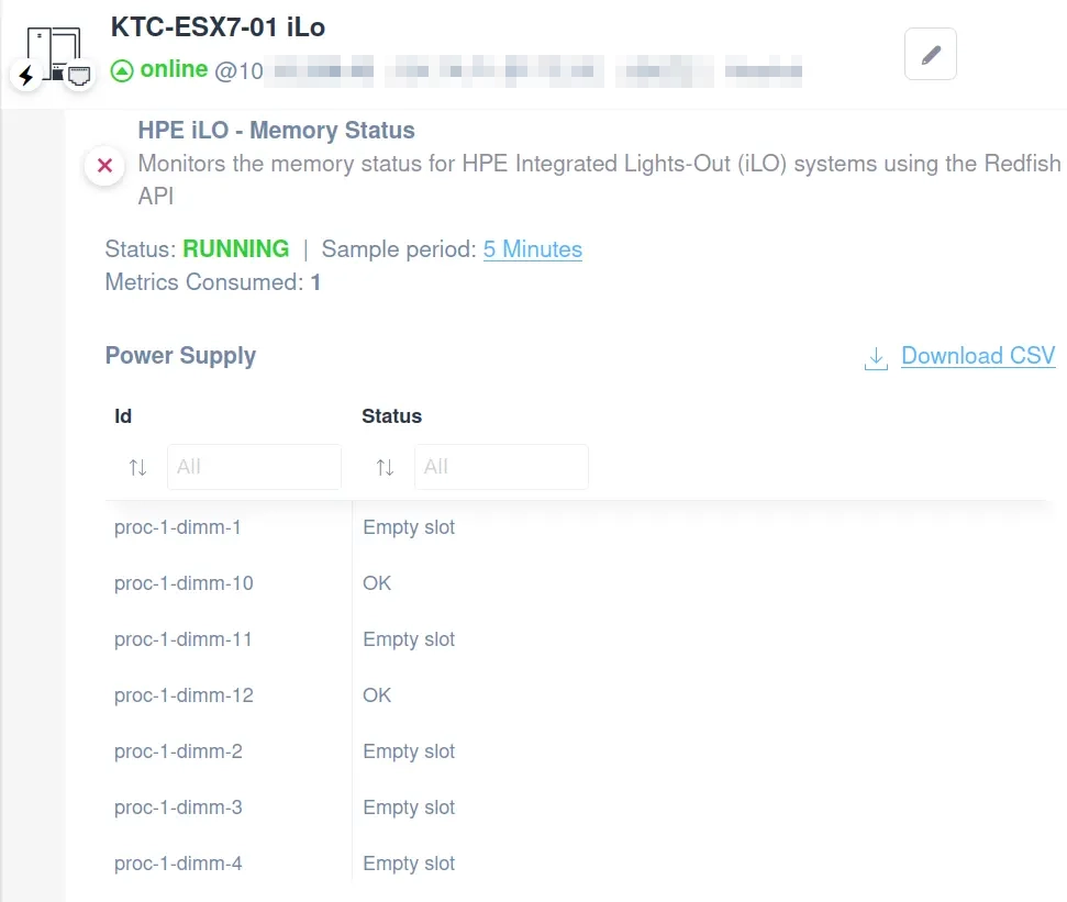 HPE iLO Monitoring Software - Domotz