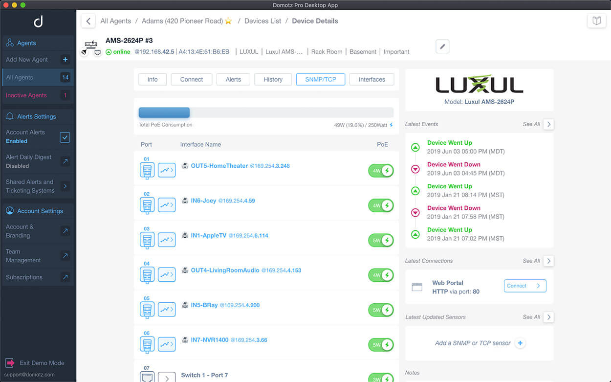 Remote Network Device Monitoring & Management System | Domotz